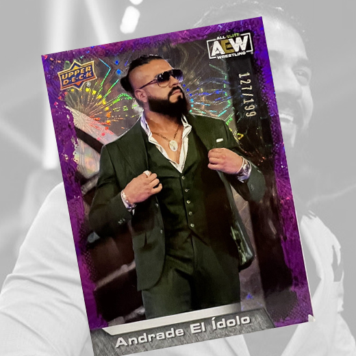 *Signed* Andrade El Idolo Purple Pyro Trading Card w/ Case – Highspots ...
